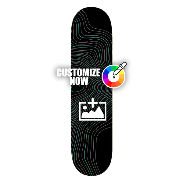 Skateboard Sticker Topographic Map – Custom Design