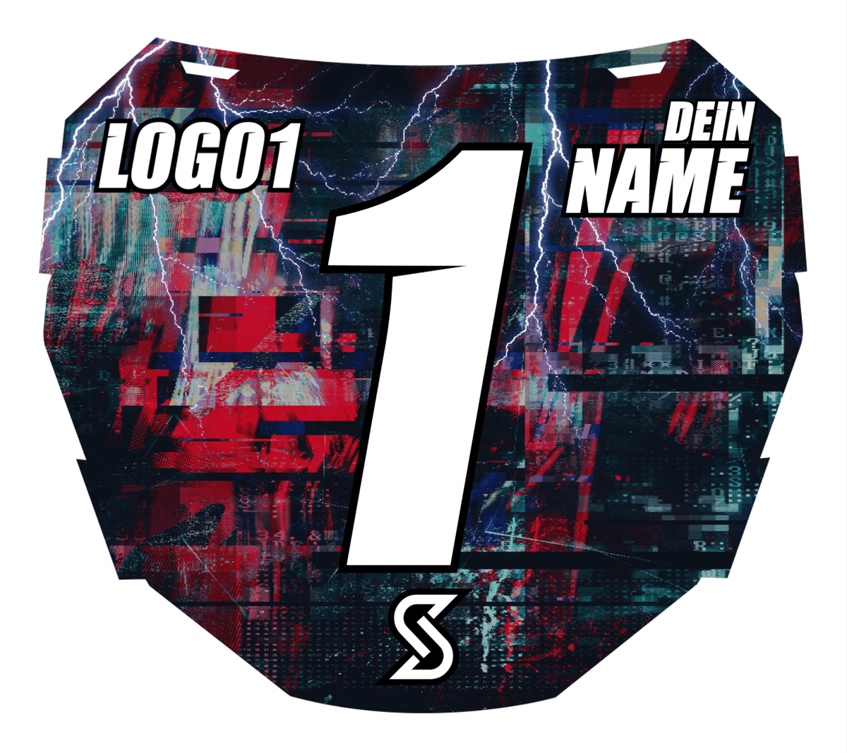 ODI Numberplate - Disorted Red Aufkleber